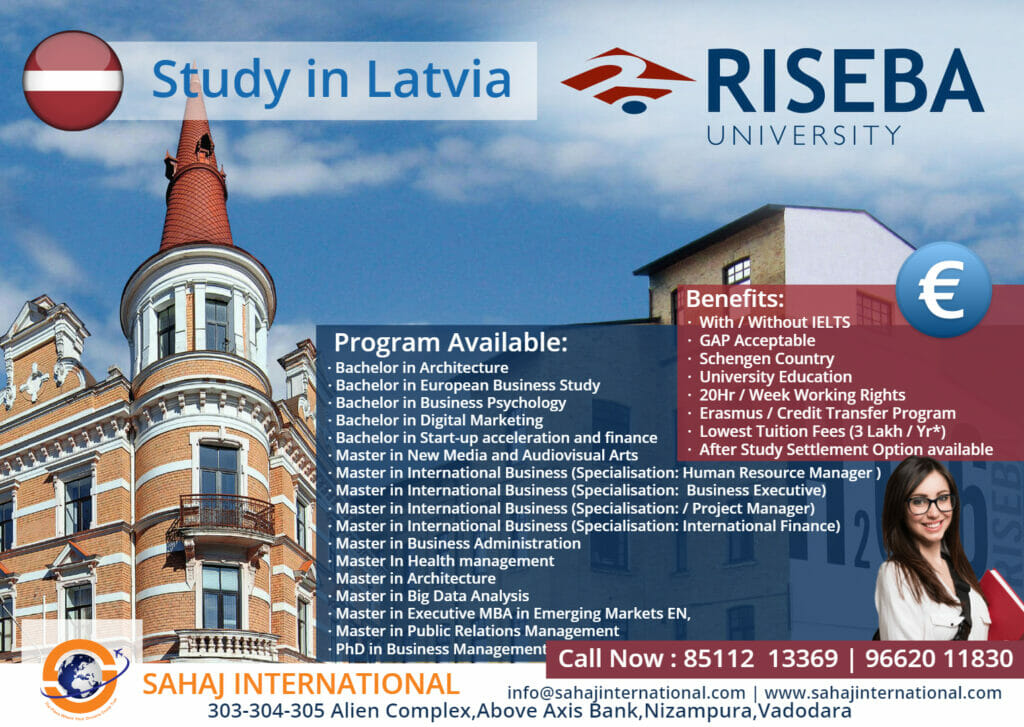 # 1 best Study in Riseba University Latvia - India