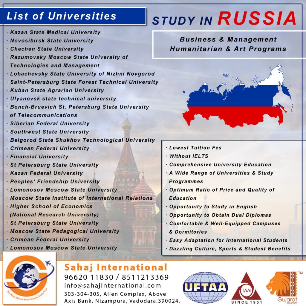 Apply Study in Russia - Sahaj International